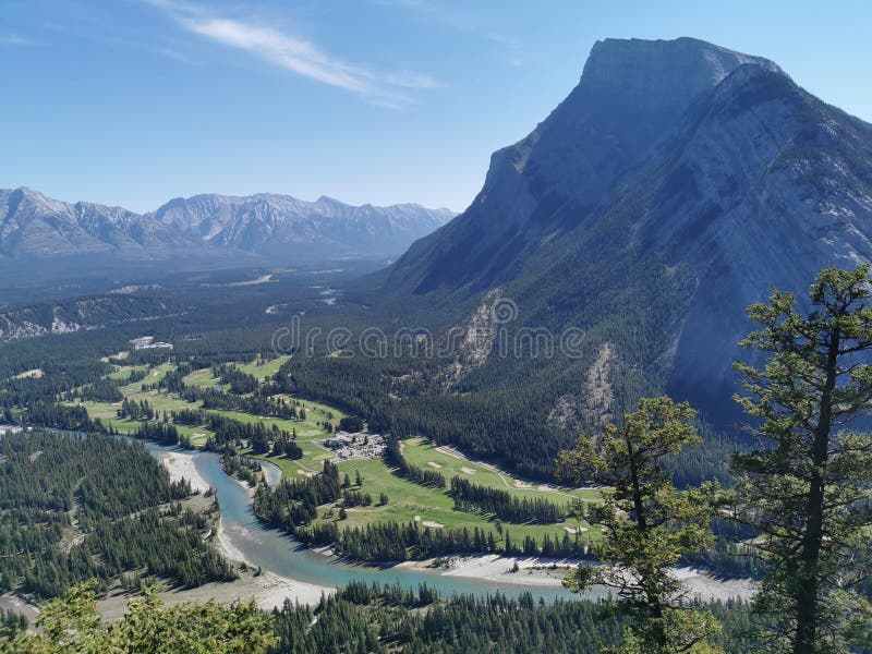 Banff View from Tunnel Mountain Stock Image - Image of tree, park ...