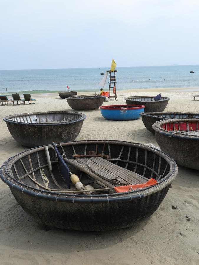 An Bang Beach stock image. Image of bang, boat, hoian - 106000243