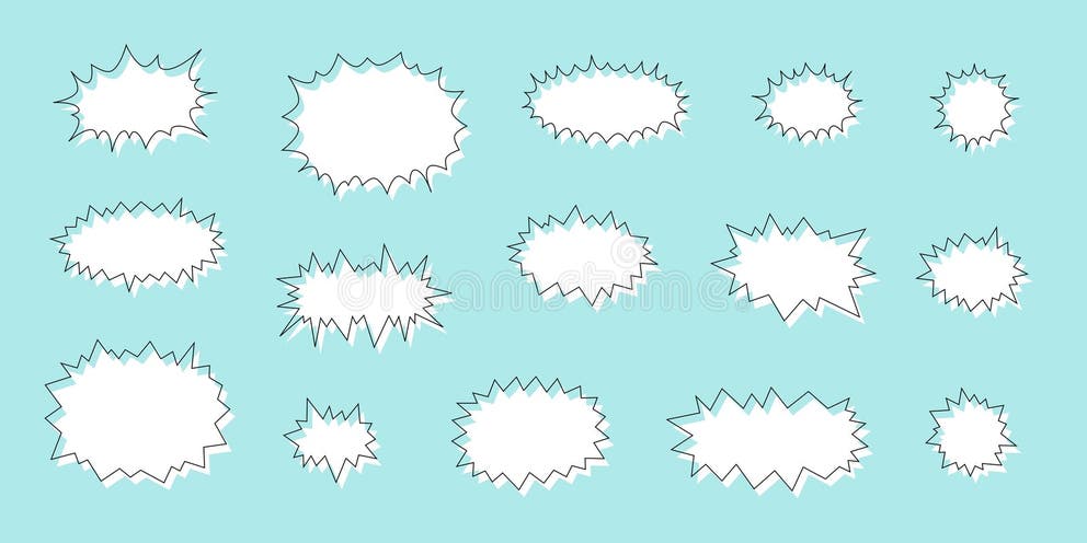 Bang or Boom Comic Bubble Vector Set Stock Vector - Illustration of shock, object: 303383640