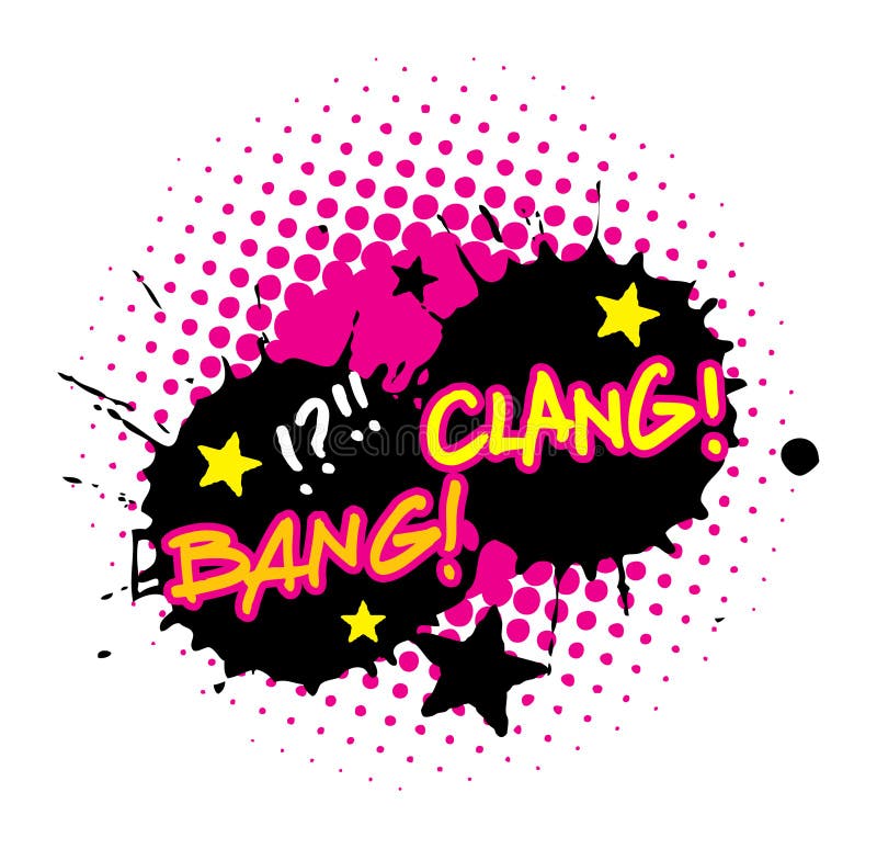 Bang and Clang stock vector. Illustration of brochure - 14041086
