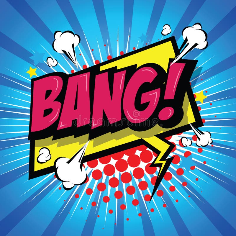 Bang! Comic Speech Bubble, Cartoon Stock Vector - Illustration of font ...