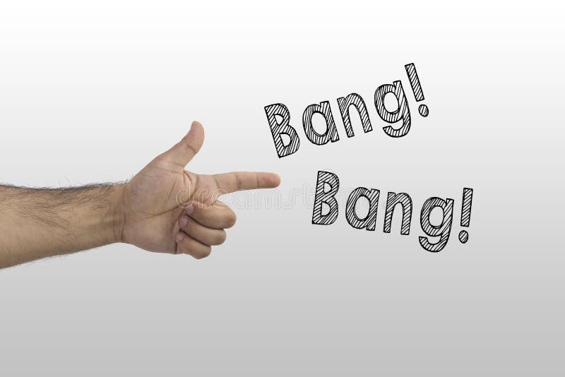 Pistol Bang Flag stock image. Image of shoot, plaything - 44182341