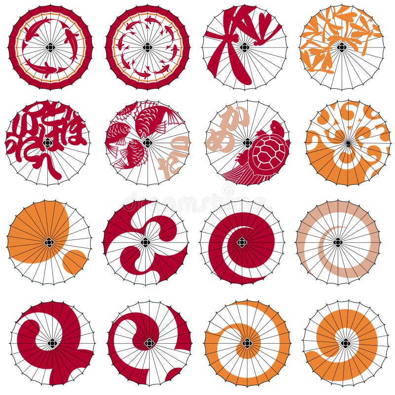 Bangasa is a Traditional Japanese Umbrella, Stock Vector - Illustration ...