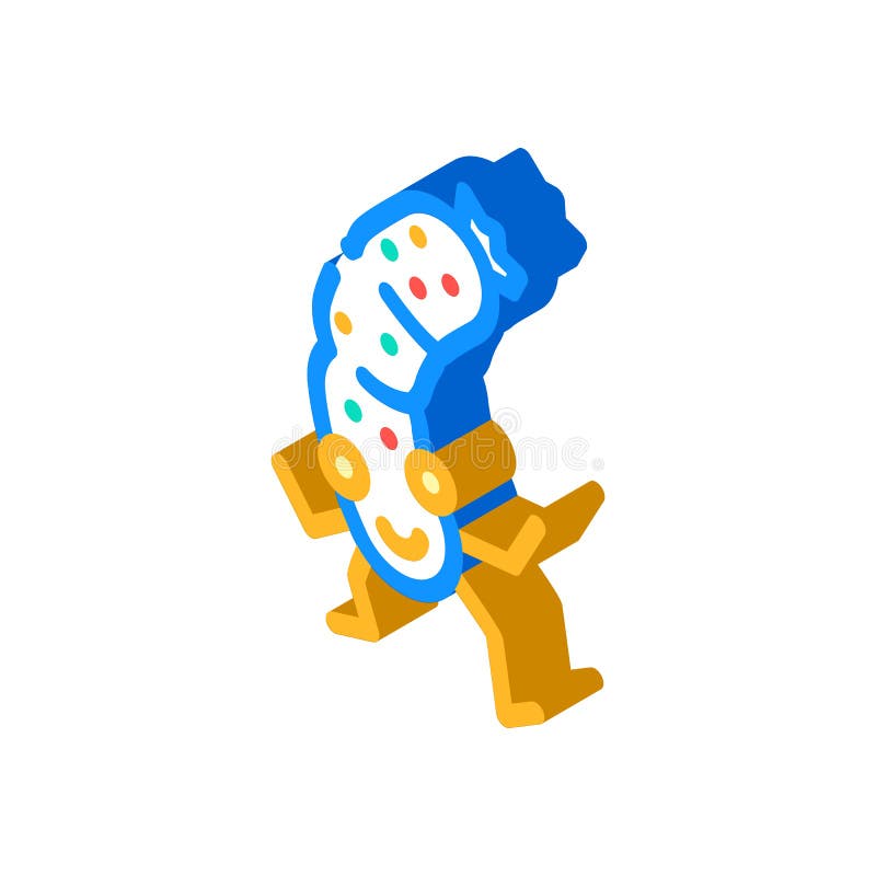 Banger Meat Character Isometric Icon Vector Illustration Stock Vector ...