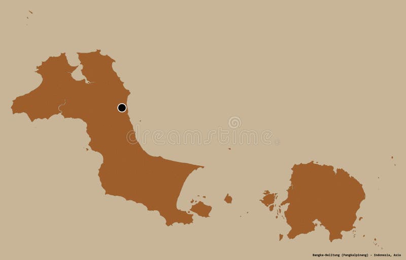Bangka-Belitung, Province of Indonesia, on Solid. Pattern Stock ...