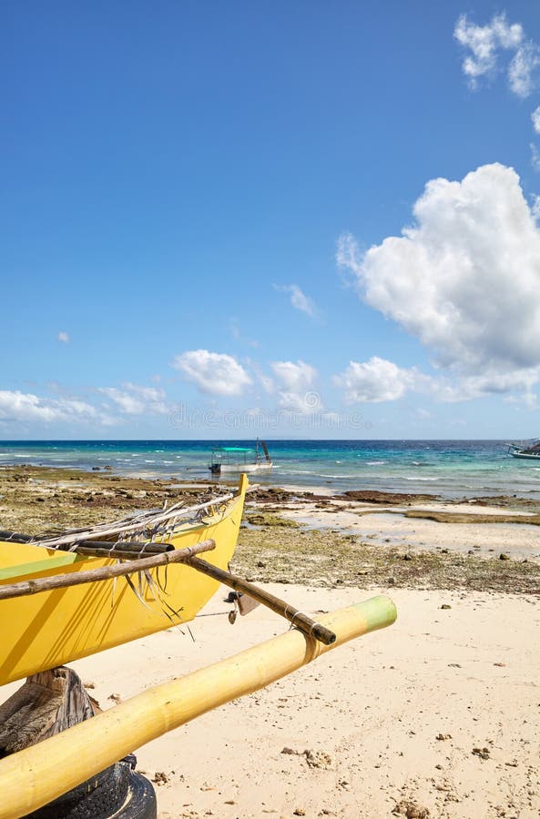 Bangka Boat on the Beach, Philippines Stock Photo - Image of fishing ...