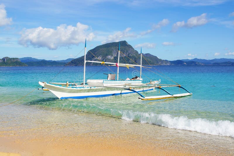 Tourism Bangka Boat Philippines Stock Photo - Image of holiday ...