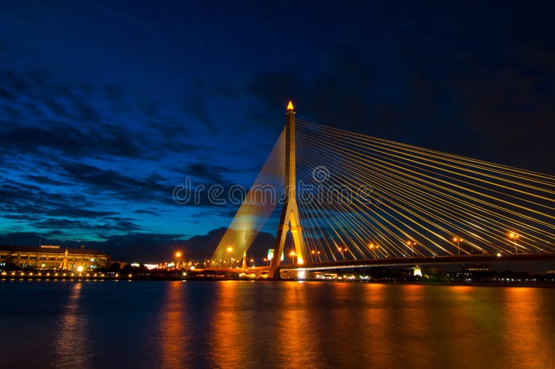 Bangkok Bridge At Night Picture. Image: 21260069