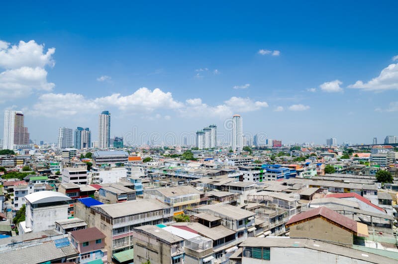Bangkok city stock photo. Image of skyscraper, electricity - 56597440
