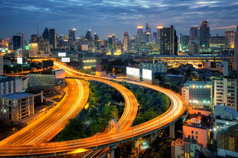 Bangkok city editorial image. Image of cityscape, blue - 91120840