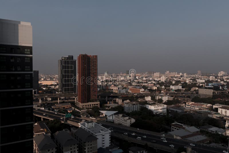 Bangkok Cityscape Building Skyline Blue Sky Thailand Editorial Image ...