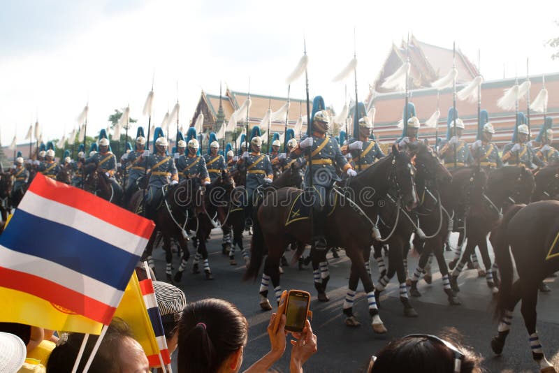 BANGKOK - DECEMBER 2 : Thai Royal Guard Military during the King ... BANGKOK - DECEMBER 2 : Thai Royal Guard Military during the King ...