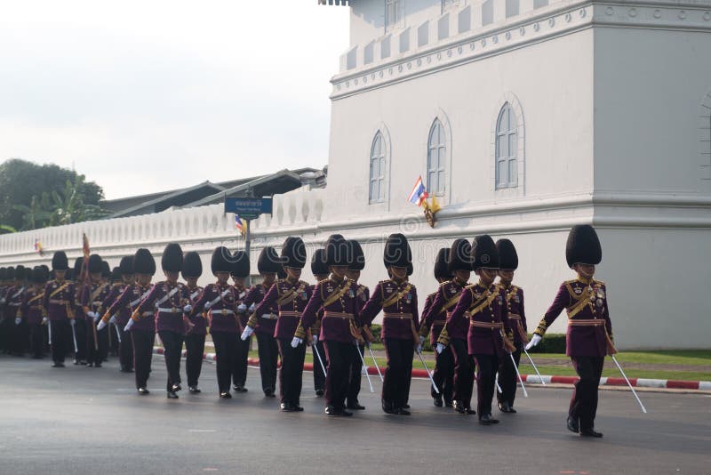 BANGKOK - DECEMBER 2 : Thai Royal Guard Military during the King ... BANGKOK - DECEMBER 2 : Thai Royal Guard Military during the King ...