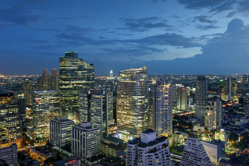 Bangkok Night Light stock image. Image of space, thailand - 38554263