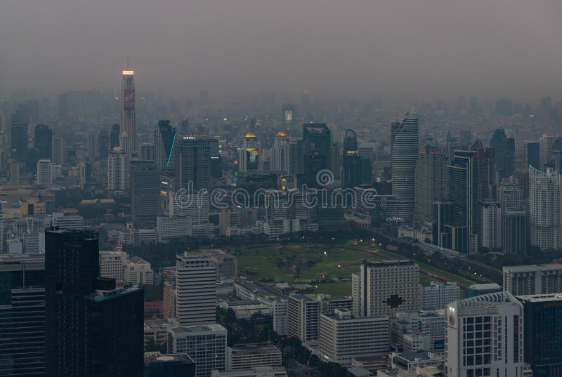 Bangkok Pathum Wan District Stock Image - Image of rises, buildings ...
