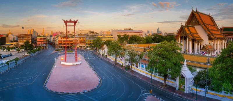 Bangkok red swing stock photo. Image of church, craving - 75073250