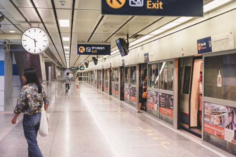 Bangkok`s Subway, Sam Yan Station Editorial Stock Image - Image of ...