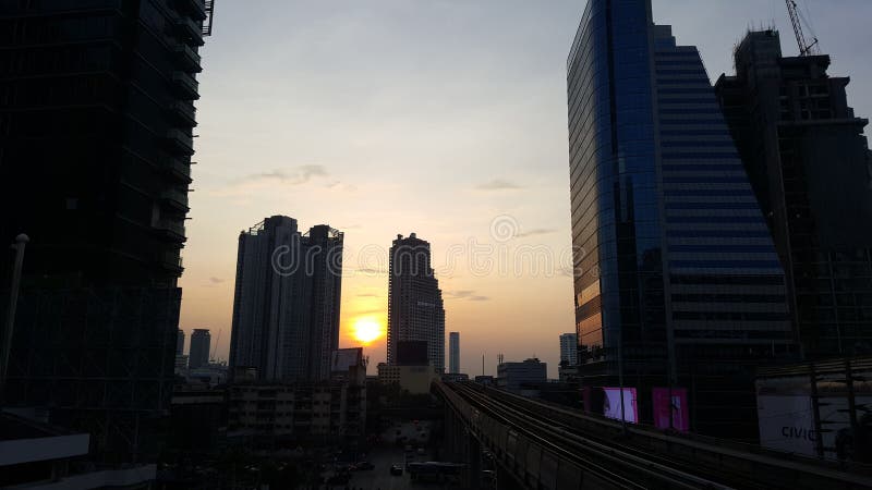 Bangkok Sunset editorial image. Image of sunset, bangkok - 81140860