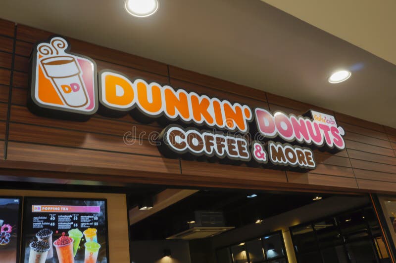 Dunkin Donuts Logo Sign The World S Largest Coffee And Donut Shop Editorial Image Image Of