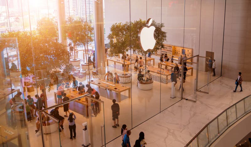 BANGKOK, THAILAND - 07 August, 2023: Exterior View of Apple Store in ...