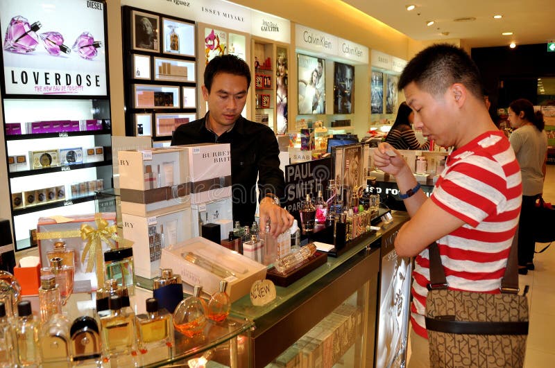 Bangkok, Thailand: Customer Testing Fragrance Editorial Stock Image ...