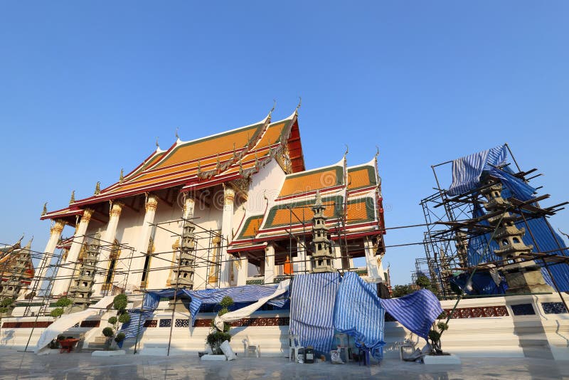 Wat Suthat editorial stock image. Image of pagoda, restoration - 167175454