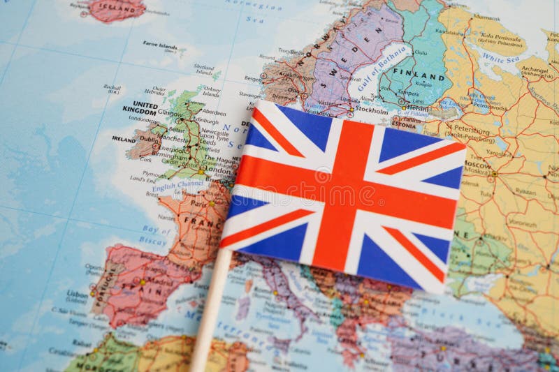 Bangkok, Thailand December 10, 2023 British Map in World Map Paper ...