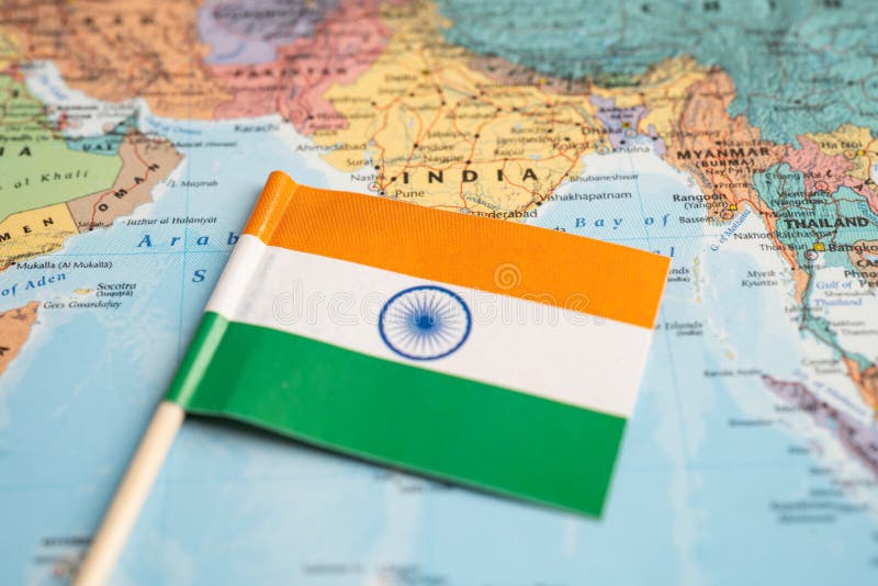 Bangkok Thailand December 7 2023 India Flag World Map Stock Photos ...