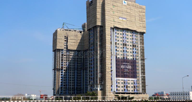 View of a Large Building Complex Under Construction Editorial Stock ...