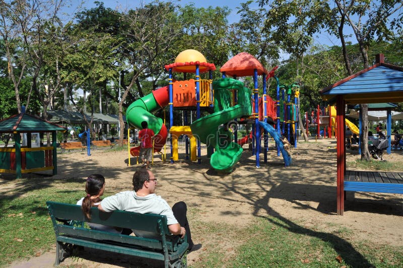 Bangkok, Thailand: Lumphini Park Playground Editorial Stock Photo ...