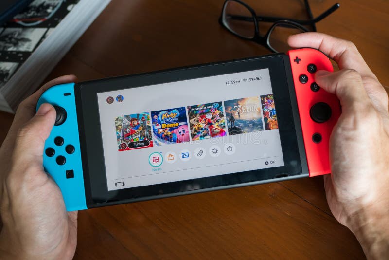 A Man Playing Nintendo Switch. Editorial Image - Image of leisure ...