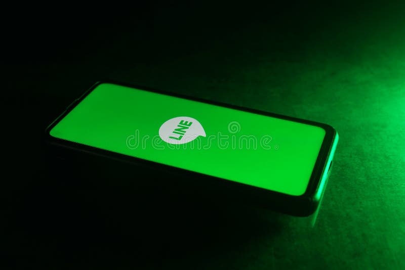 BANGKOK, THAILAND - May 24, 2022: Line Application Logo on Smartphone ...