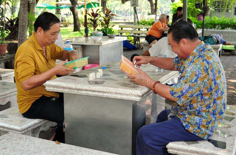 Bangkok, Thailand: Men Playing Checkers Editorial Stock Image - Image ...