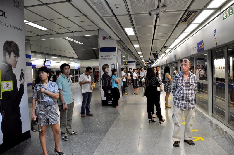 Bangkok, Thailand: MRT Subway Station Editorial Photo - Image of ...