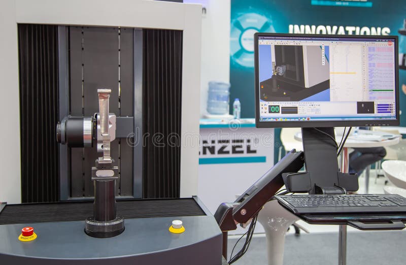 5-axis optical CMM machine editorial stock photo. Image of beam - 135341673