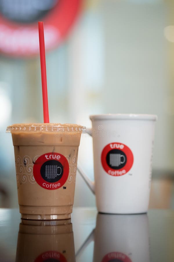 BANGKOK, THAILAND - October 24,2019 : Iced Coffee in True Coffee Shop ...
