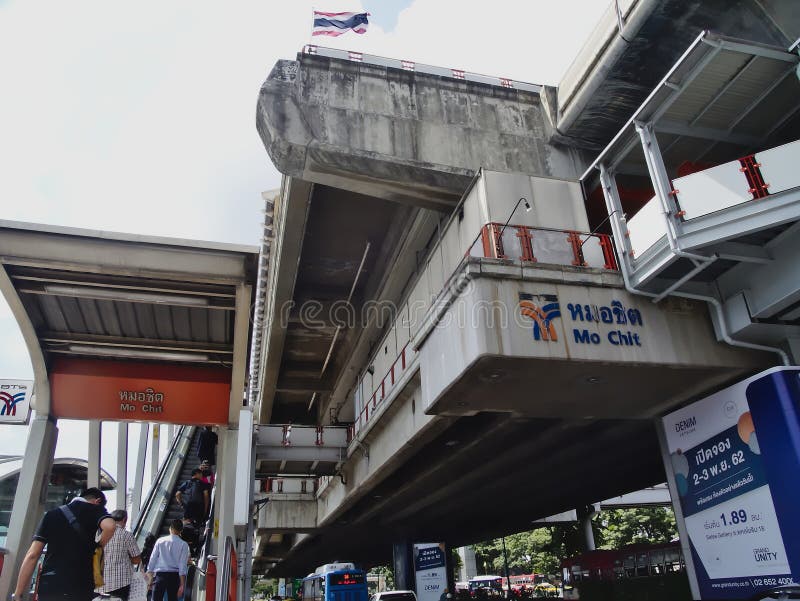 BANGKOK THAILAND-16 OCTOBER 2019:Mo Chit BTS Station. on BANGKOK ...