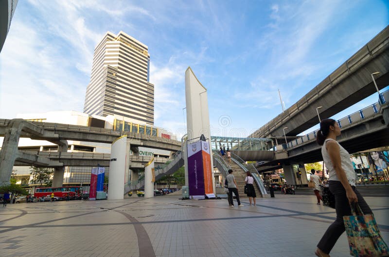Pathumwan Intersection Bangkok Thailand-23 November 2018:it is an ...