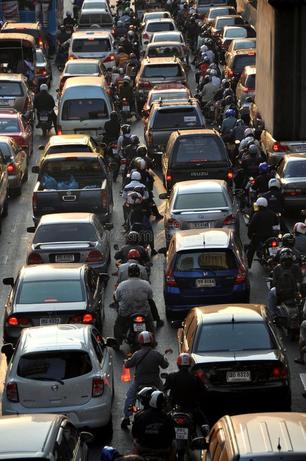 Bangkok, Thailand: Rush Hour Traffic Editorial Stock Image - Image of ...