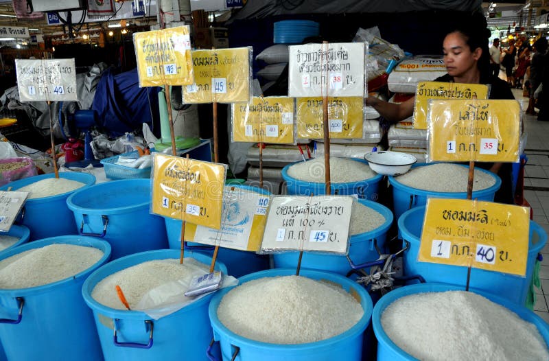 Bangkok, Thailand: Vendor Selling Rice Editorial Stock Photo - Image of ...