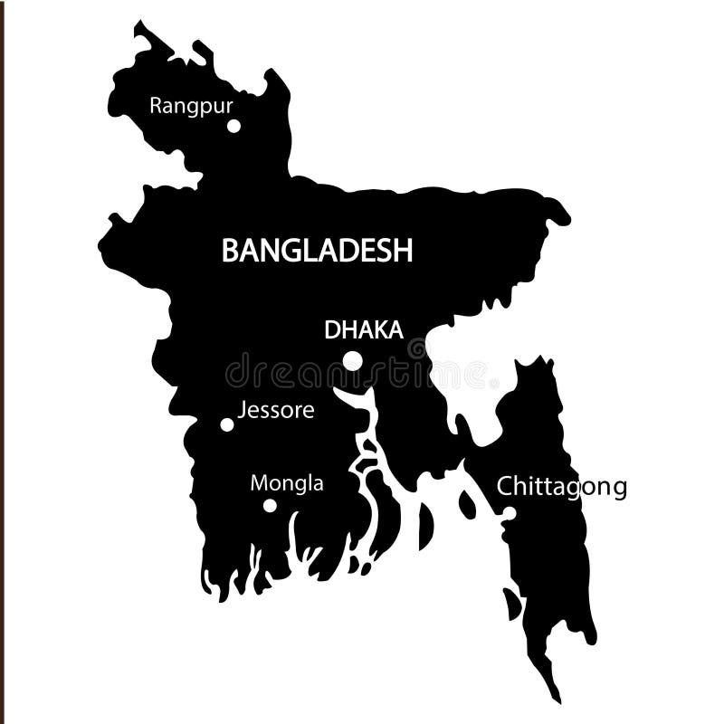 Bangladesh country map stock vector. Illustration of geographic - 303395219