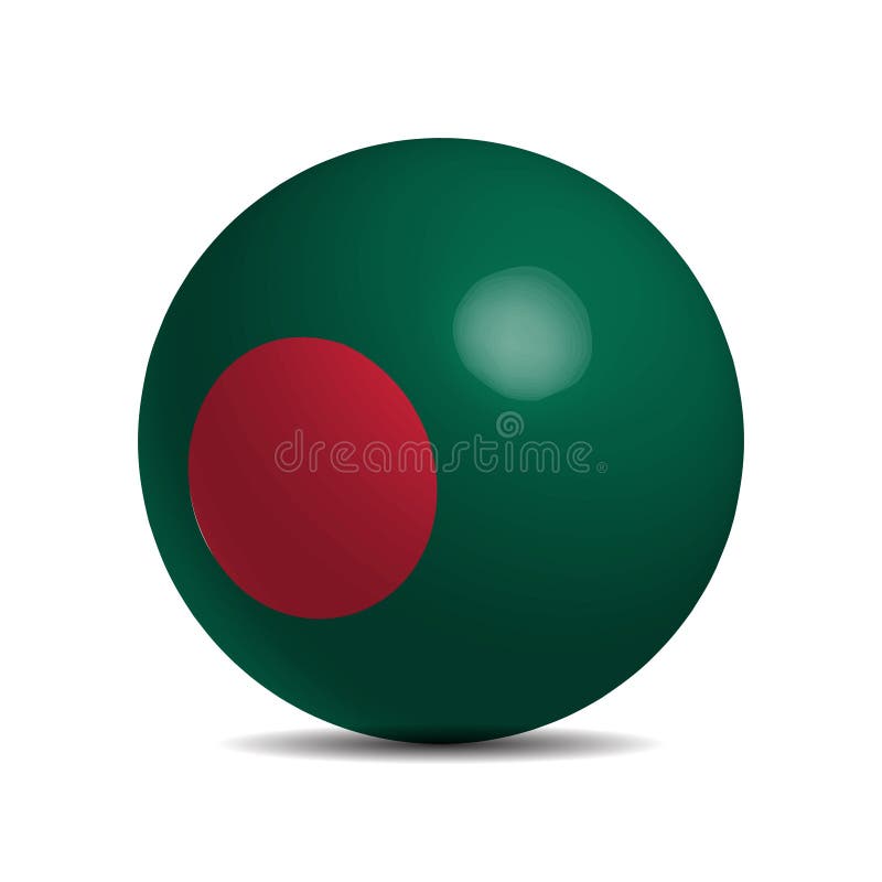Bangladesh Flag on a 3d Ball Stock Vector - Illustration of icon, asia ...
