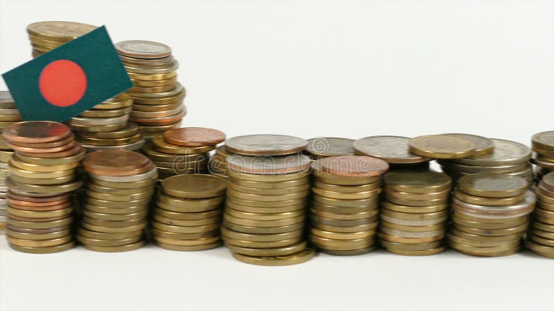 Bangladesh Flag Waving in Wind and Zoom To Reveal the Country Border ...