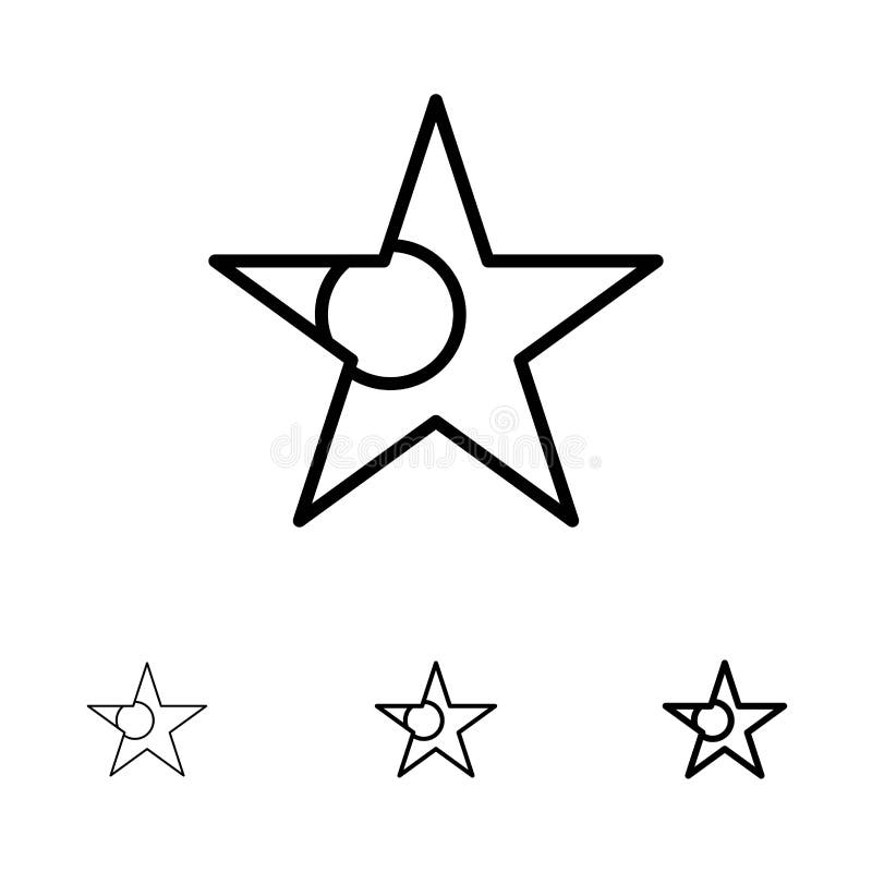 Bangladesh, Flag, Star Bold and Thin Black Line Icon Set Stock Vector ...