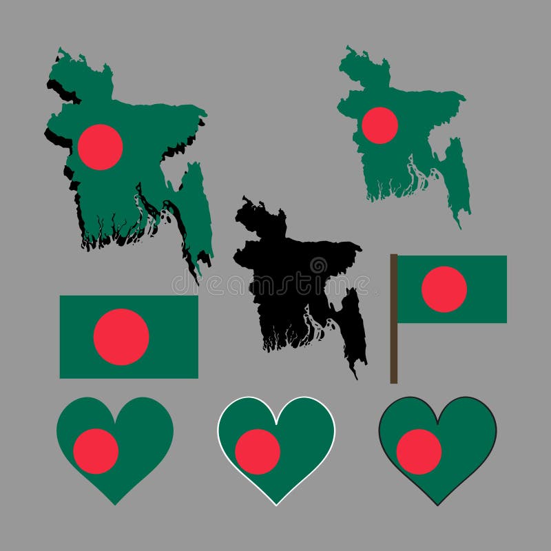 Bangladesh. Map and Flag of Bangladesh. Vector Illustration Stock ...