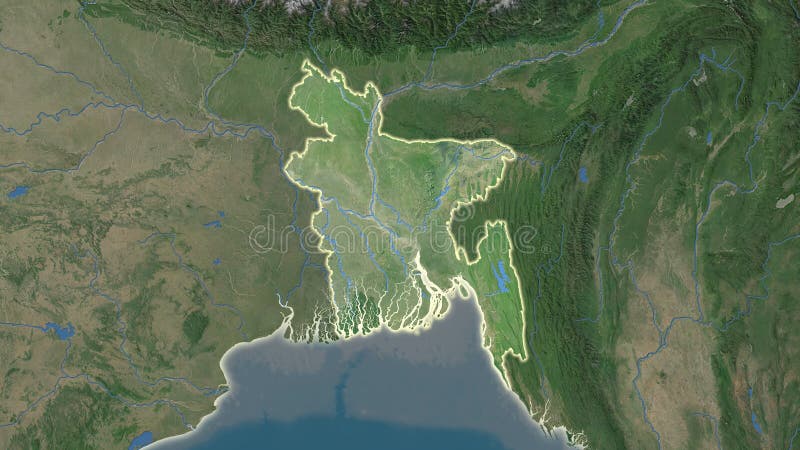 Bangladesh - Satellite. Composition Stock Illustration - Illustration ...