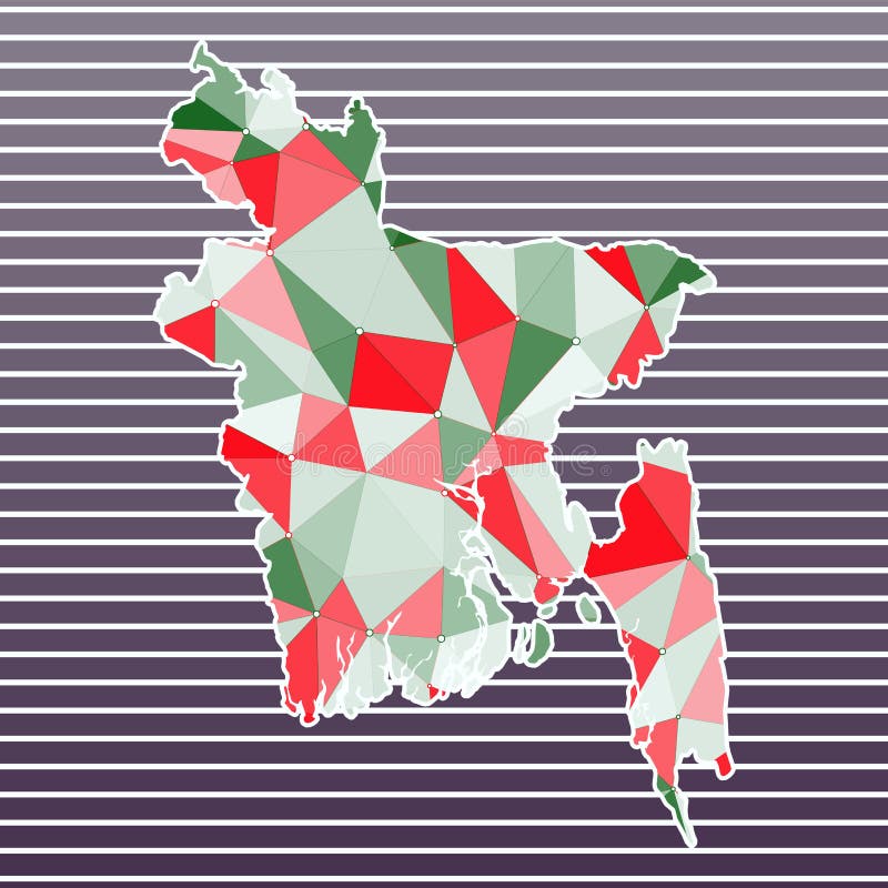 Network map of Bangladesh. stock vector. Illustration of homeland ...