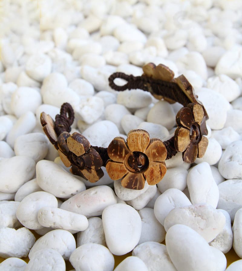 Bangle from coconut shell stock photo. Image of macro - 48155484