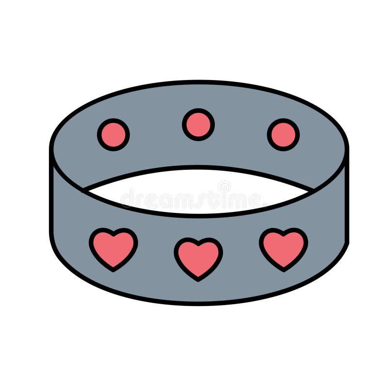 Bangle Outline with Colours Fill Vector Icon that Can Easily Edit or ...