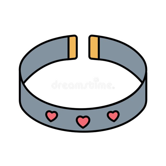 Bangle Outline with Colours Fill Vector Icon that Can Easily Edit or ...